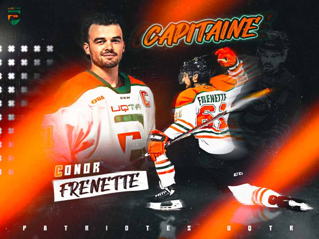 Conor Frenette devient le nouveau capitaine des Patriotes • Néo UQTR